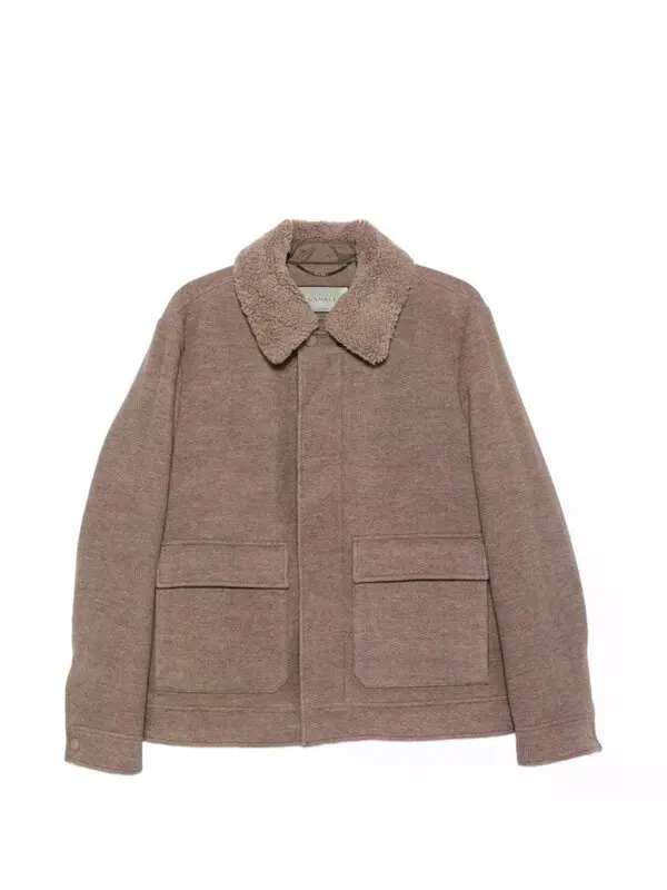 Canali Shearling-collar Patch-pocket Jacket