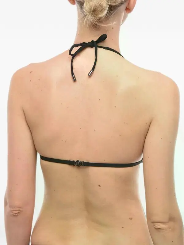 Karl Lagerfeld Logo-print Triangle Bikini Top