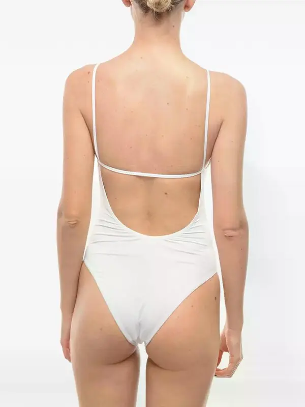 Karl Lagerfeld Logo-print Open-back Swimsuit