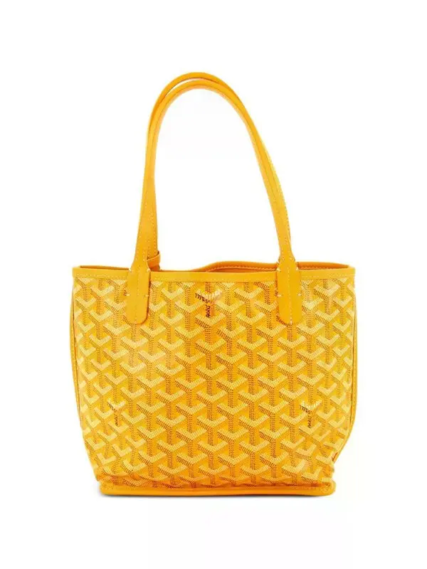 Goyard Anjou Reversible Tote Coated Canvas Mini Satchel - Yellow