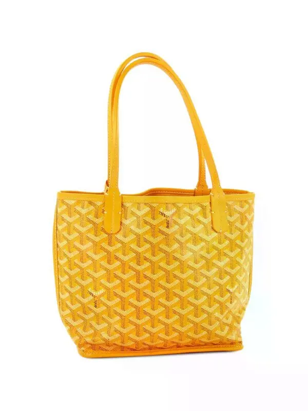 Goyard Anjou Reversible Tote Coated Canvas Mini Satchel - Yellow