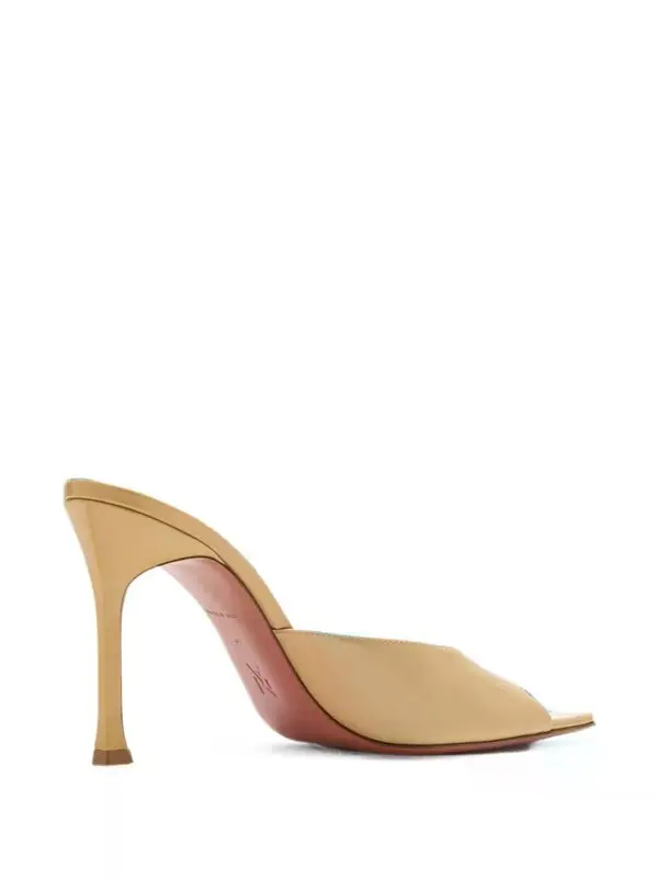 Amina Muaddi Alexa 95 Patent Leather Mules