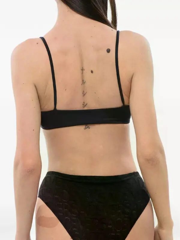 Dsquared2 Icon Logo-print Bikini Top - Black