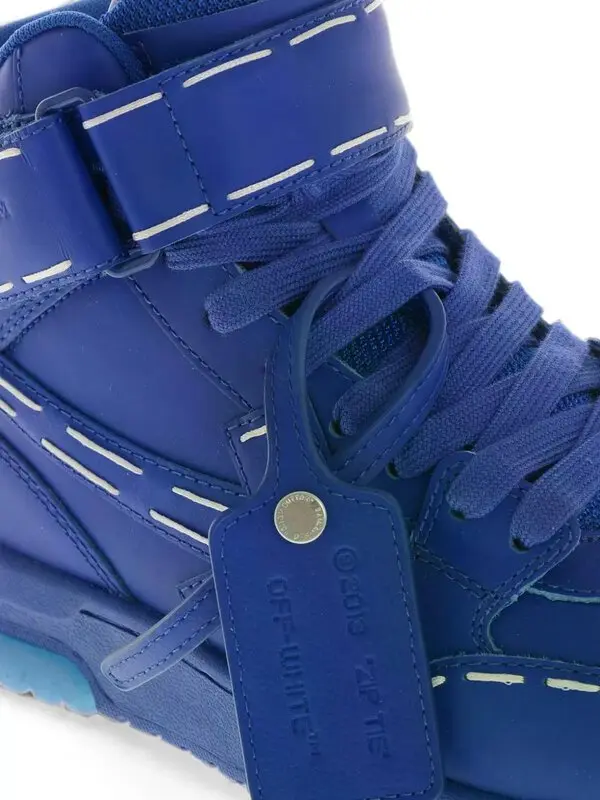 Off-White High-top Sneakers With Contrast Stitching