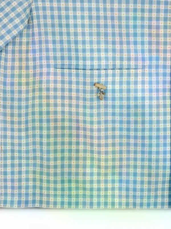 YOUNG N SANG Gingham-check Camp-collar Shirt