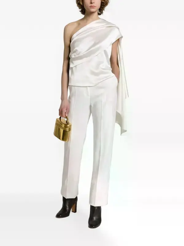 Alberta Ferretti Pressed-crease Straight-leg Trousers