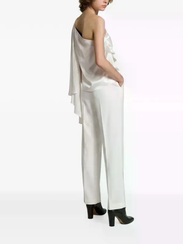 Alberta Ferretti Pressed-crease Straight-leg Trousers