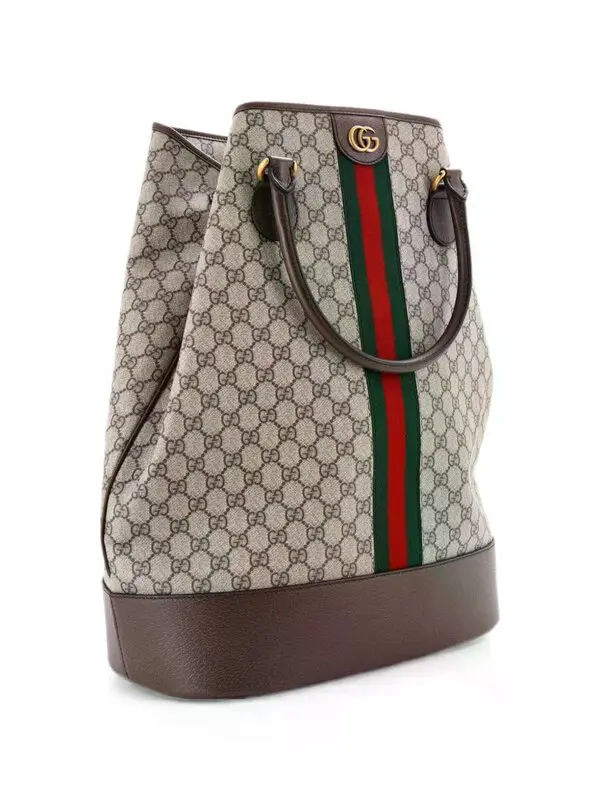 Gucci Savoy Duffle Gg Coated Canvas Tote Bag