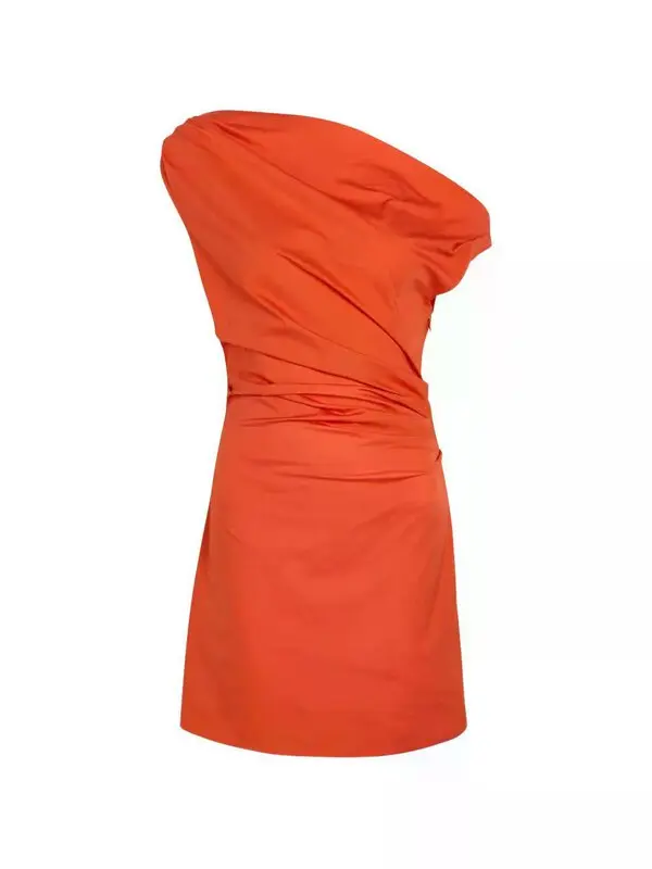 Staud One-shoulder Draped Mini Dress