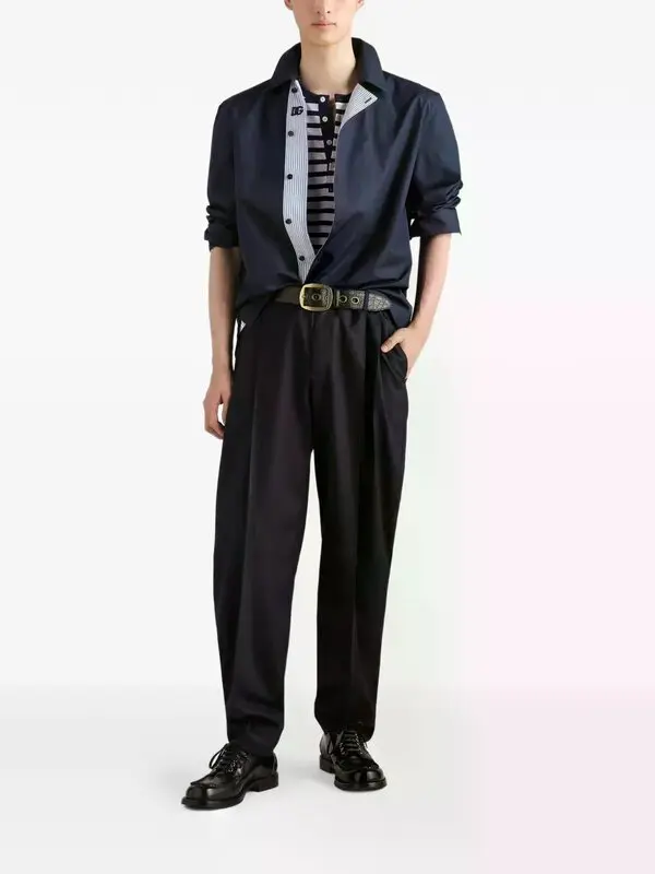 Dolce & Gabbana Serafino Striped Cotton T-shirt