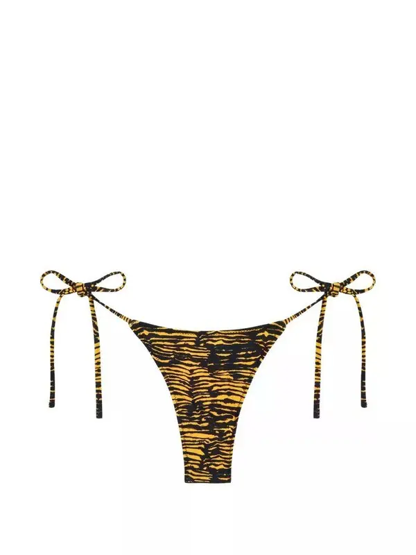 TROPIC OF C Banana Spine Print Bikini Bottoms - Yellow