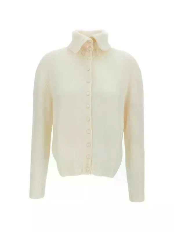 LISA YANG Button-up Mock-neck Sweater - White