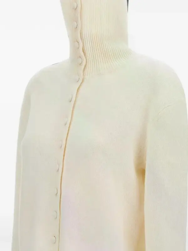 LISA YANG Button-up Mock-neck Sweater