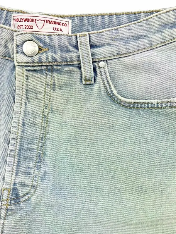 HTC LOS ANGELES Raw-cut Denim Shorts