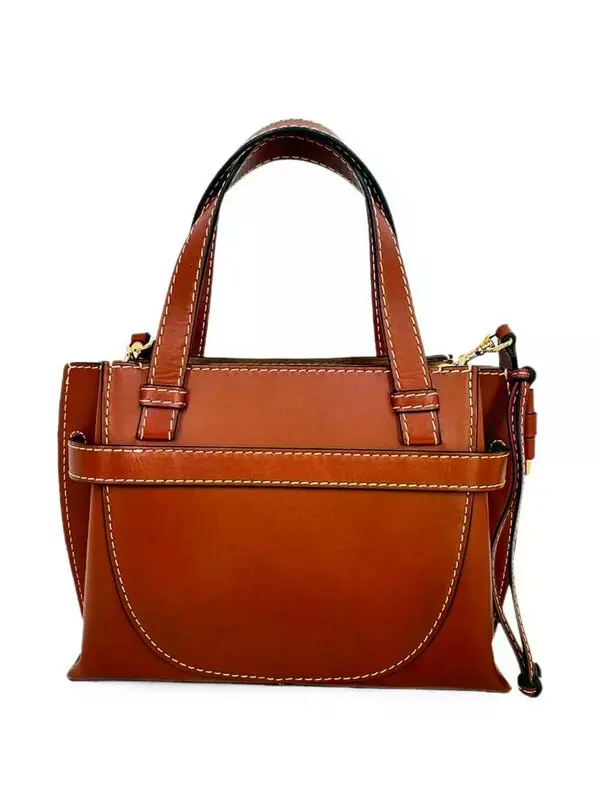 Loewe Gate Knotted Leather Tote Bag - Brown