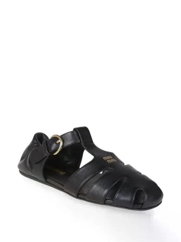 Miu Miu Logo-lettering Caged Sandals