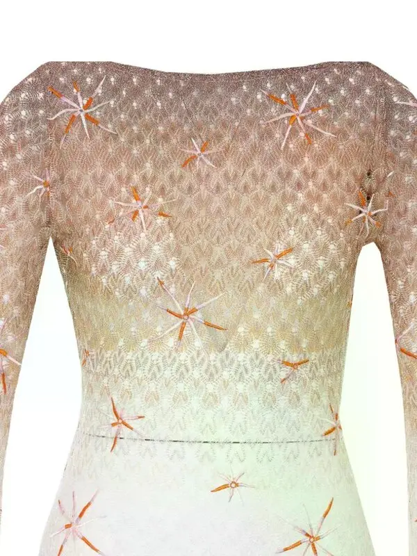 Missoni Lamé Viscose Dégradé Spiderweb Motif Maxi Cover-up Dress