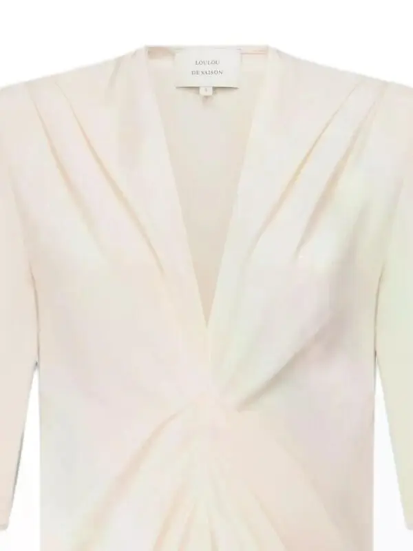 Loulou De Saison Willa Gathered Maxi Dress - Neutrals