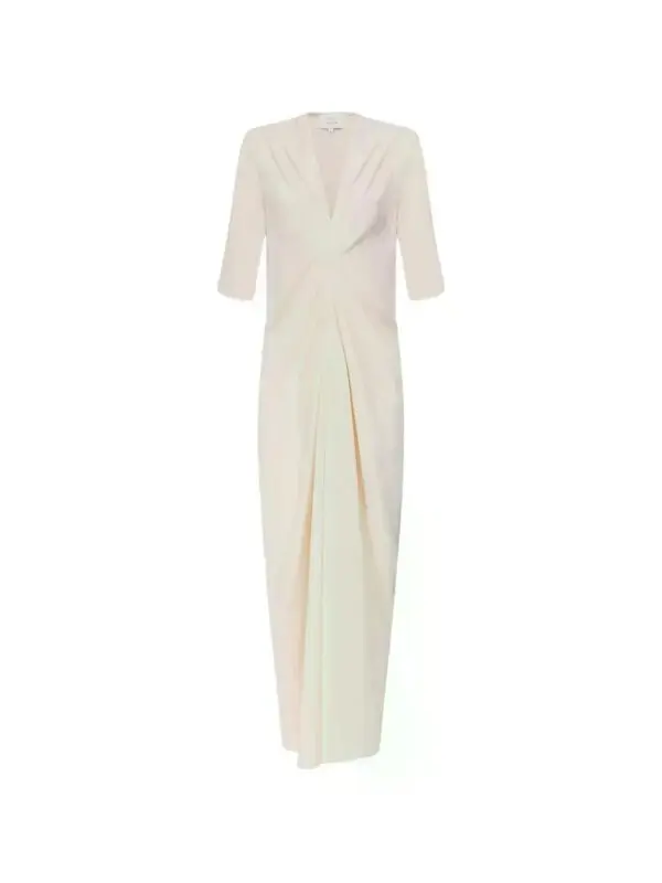 Loulou De Saison Willa Gathered Maxi Dress - Neutrals