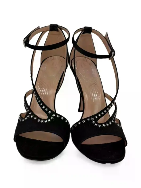 Gucci Satin Star Embellished Heeled Sandals