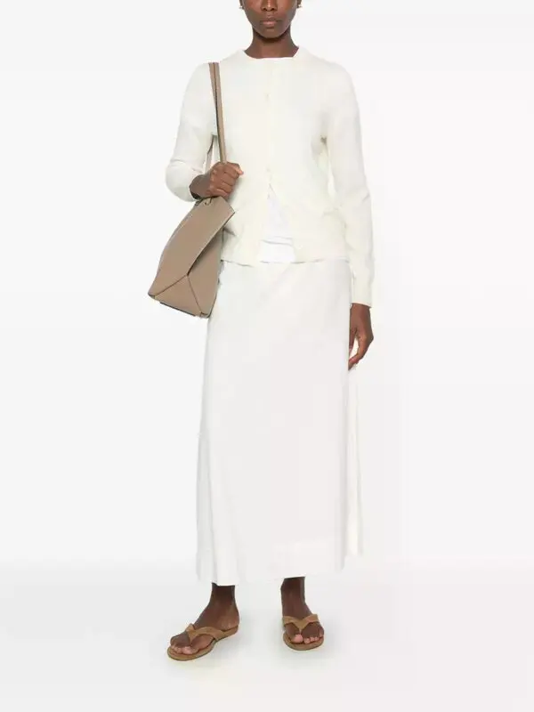 Eric Bompard Cashmere Crew-neck Cardigan - Neutrals