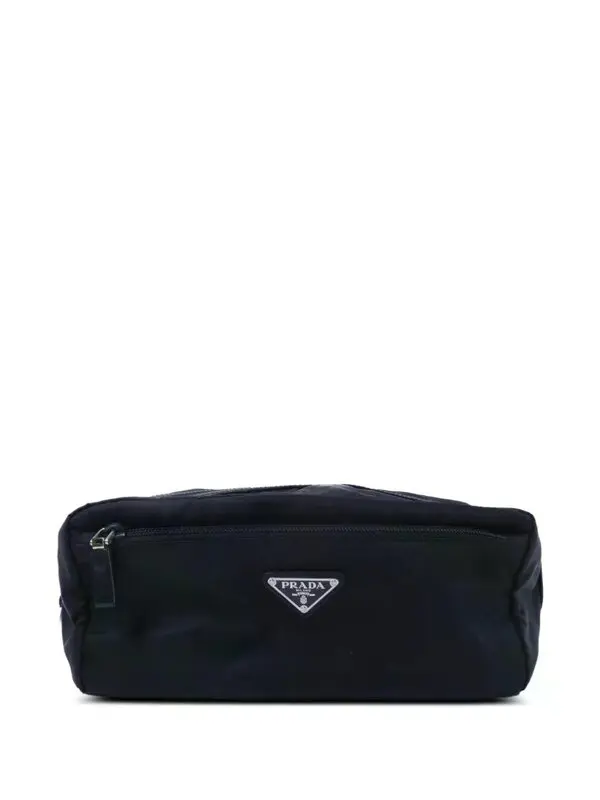Prada Re-nylon Triangle Logo Clutch Bag