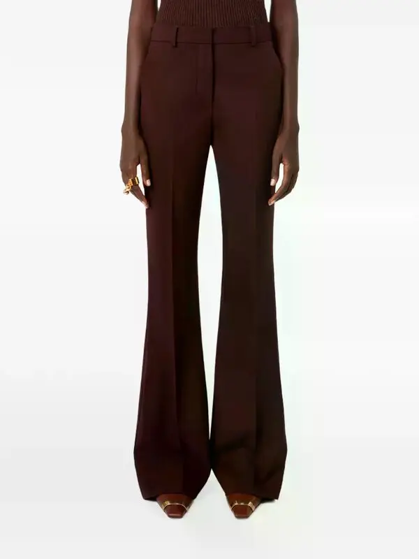 Sportmax Pressed Crease Flared Trousers