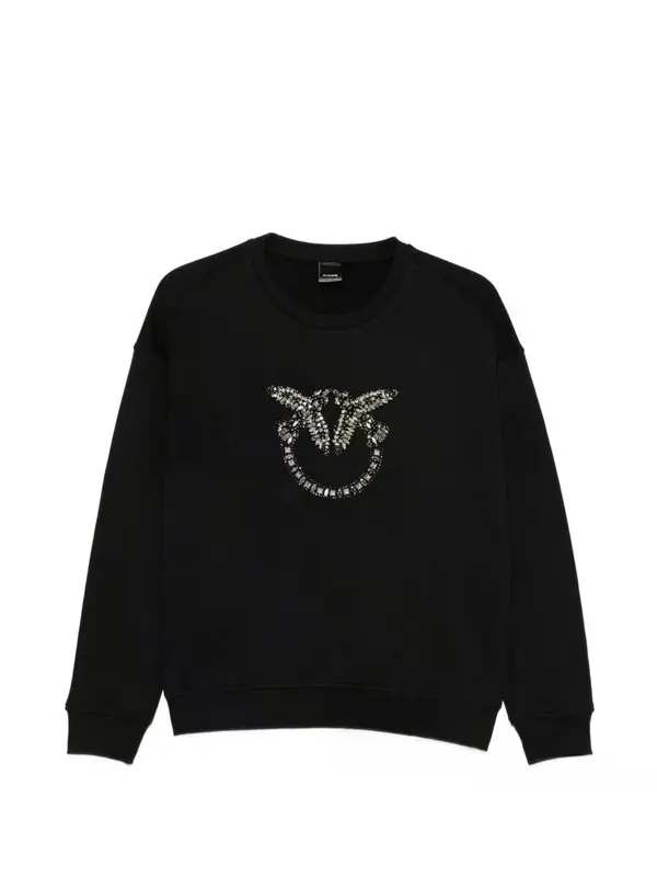 Pinko Love Birds Embellished Sweater - Black
