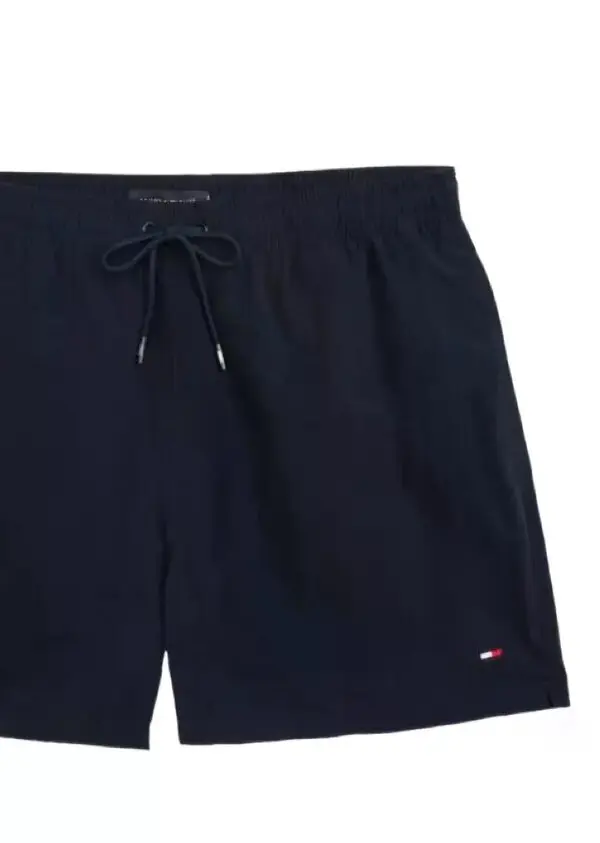 Tommy Hilfiger Logo-patch Drawstring Swim Shorts - Blue