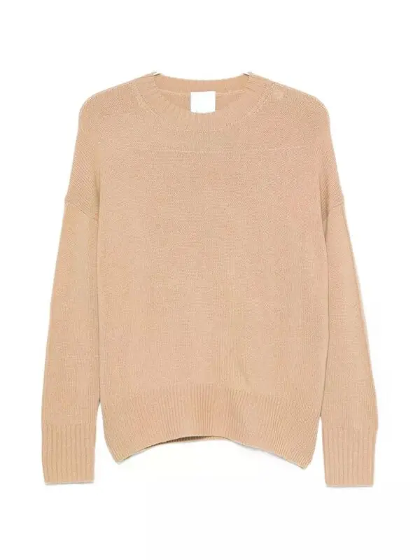 ALLUDE Ribbed-knit Crew Neck Sweater
