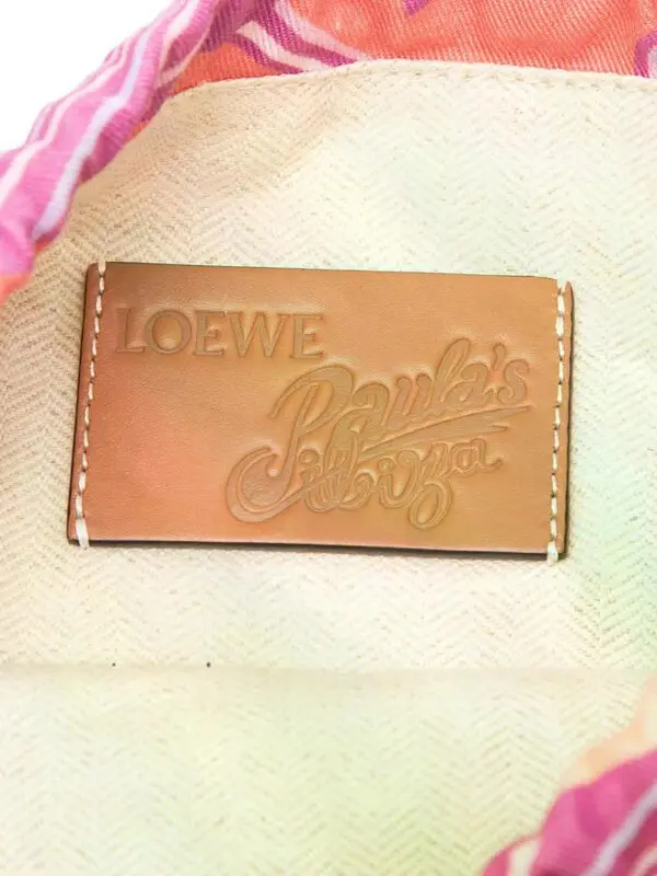 Loewe Canvas Pouch With Waterlily Print
