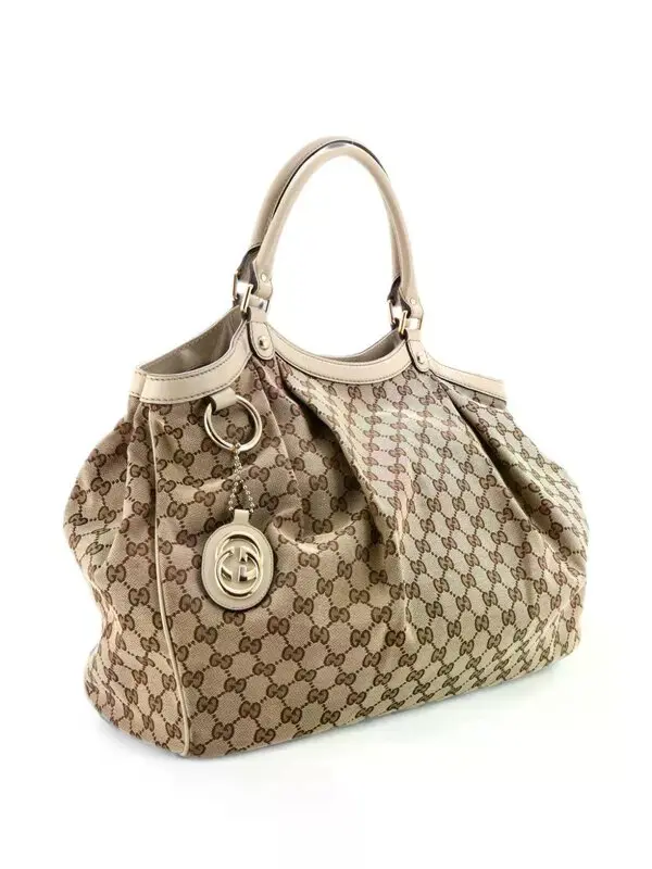 Gucci Sukey Gg Canvas With Leather Large Tote Bag