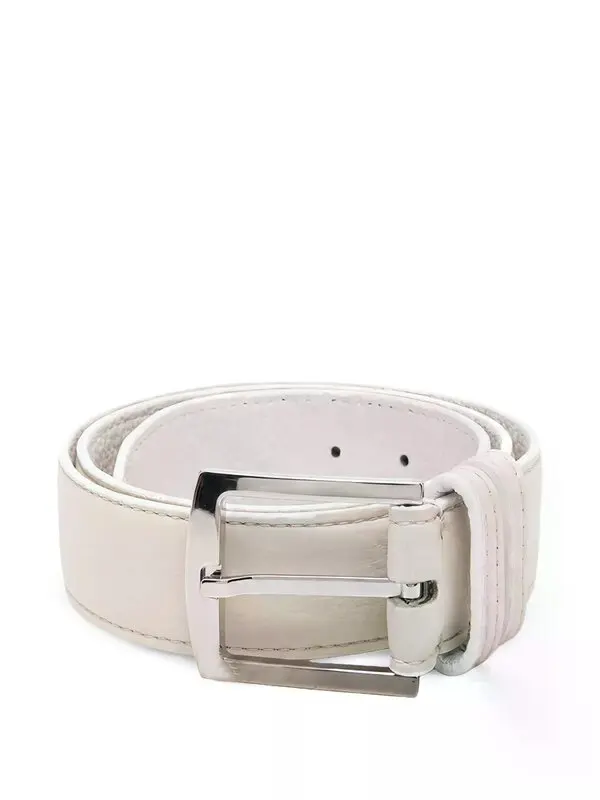 Kiton Buckle-fastening Belt - White
