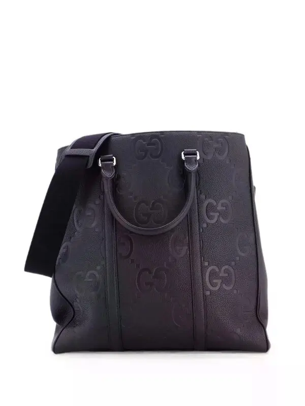 Gucci Jumbo Gg Embossed Leather Medium Tote Bag