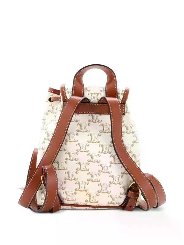 Celine Folco Triomphe Coated Canvas Mini Backpack - Neutrals
