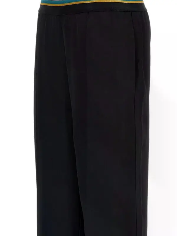 Plan C Elasticated-waistband Straight-leg Trousers