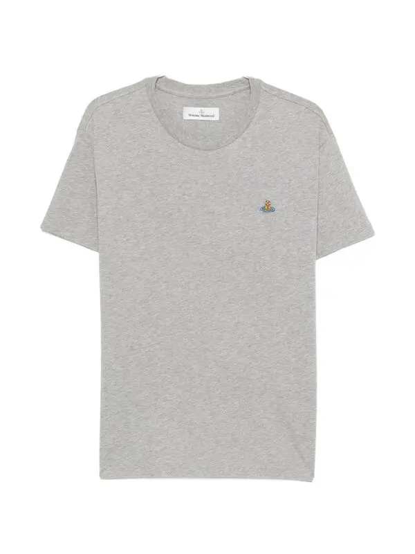 VIVIENNE WESTWOOD Orb-embroidered T-shirt - Grey