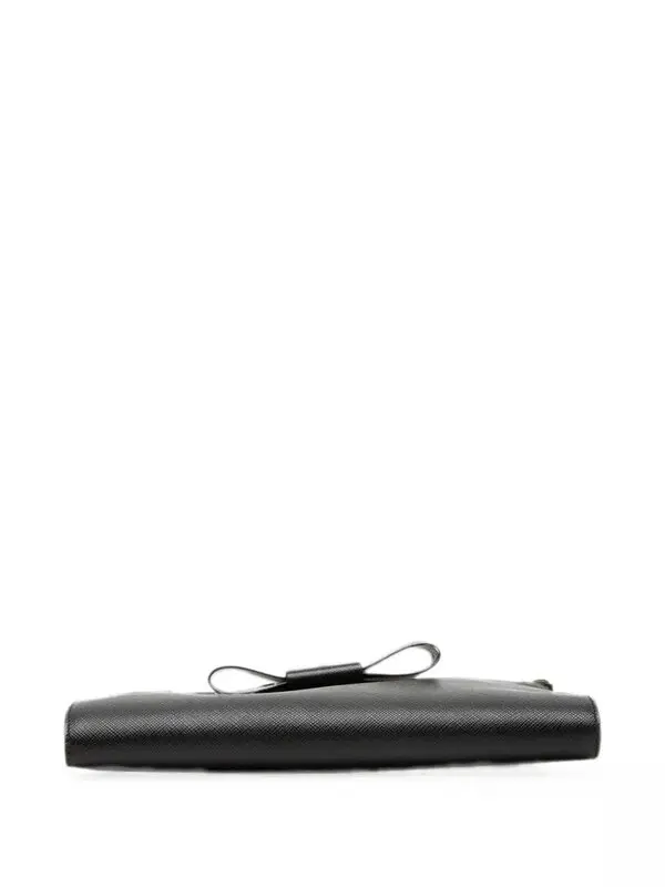 Prada 2010-2026 Saffiano Bow Clutch Bag