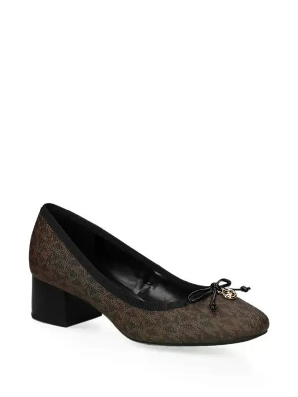 Michael Kors Logo Print Bow Detail Pumps