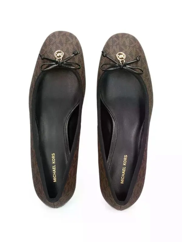 Michael Kors Logo Print Bow Detail Pumps