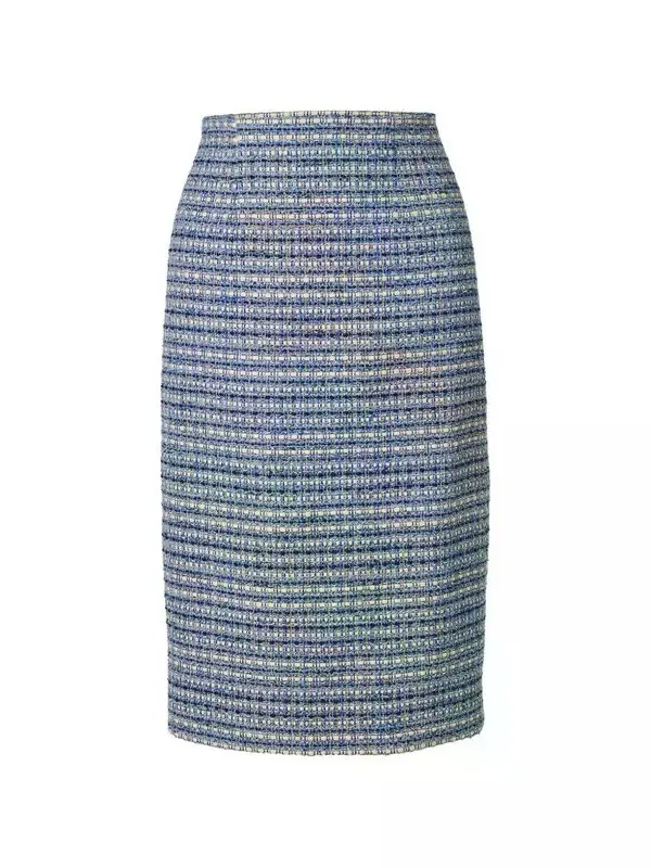 Carolina Herrera Tweed Pencil Midi Skirt