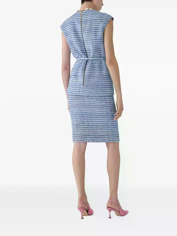 Carolina Herrera Tweed Pencil Midi Skirt