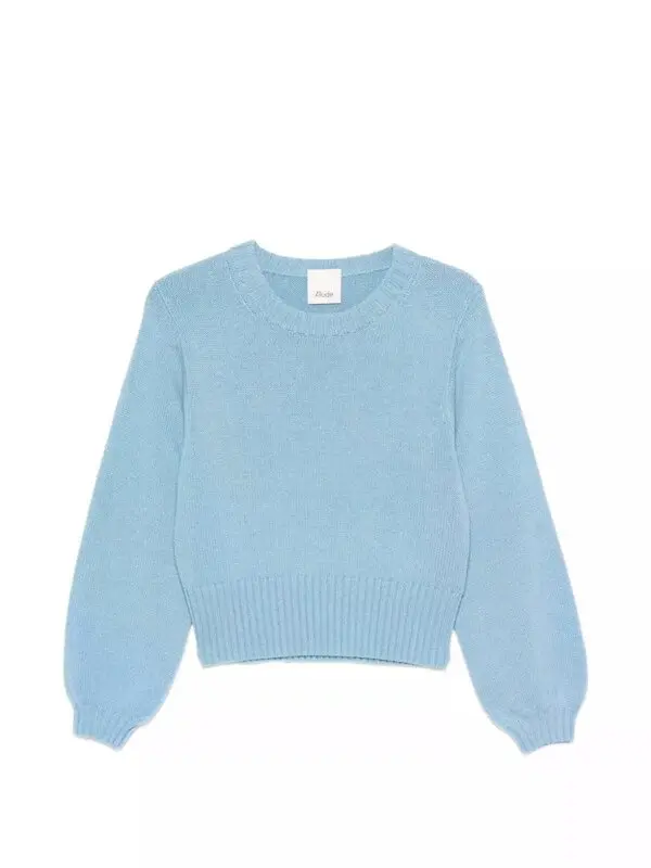 ALLUDE Ribbed Crew Neck Sweater
