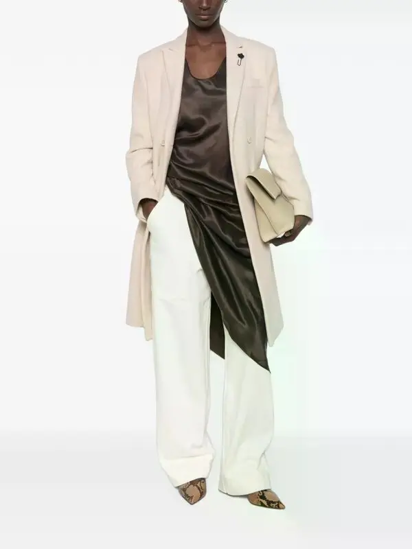 LARDINI Double-breasted Notched-lapel Wool Coat