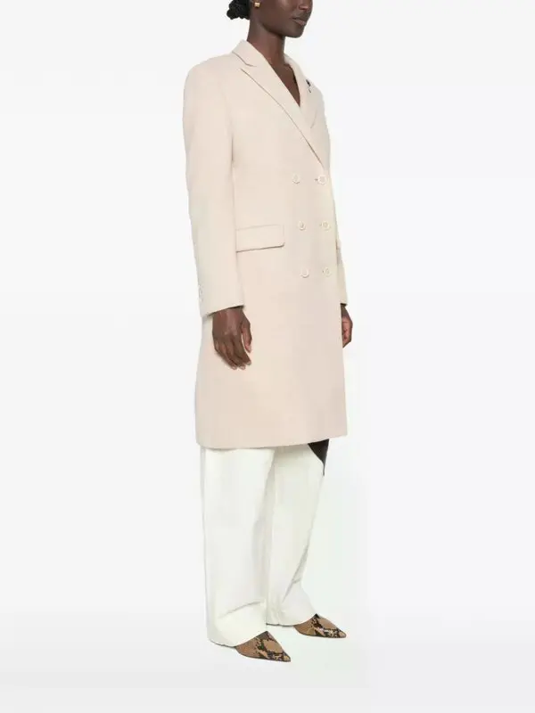 LARDINI Double-breasted Notched-lapel Wool Coat