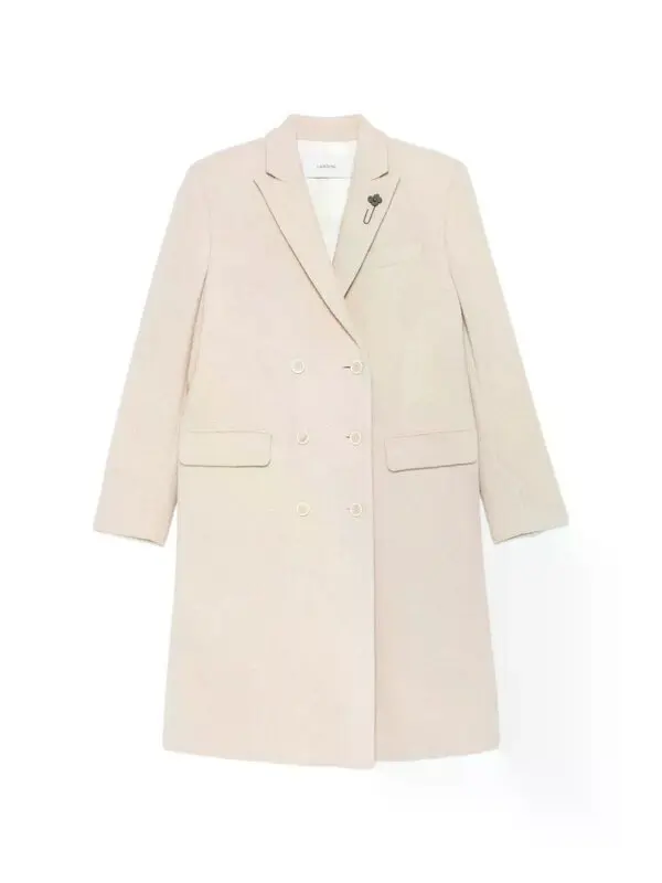 LARDINI Double-breasted Wool Coat