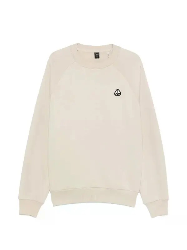 Moose Knuckles Logo Patch Raglan Sleeve Sweatshirt - Neutrals