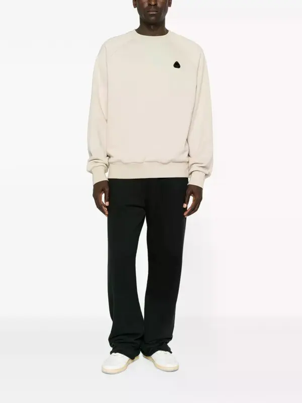 Moose Knuckles Logo Patch Raglan Sleeve Sweatshirt - Neutrals