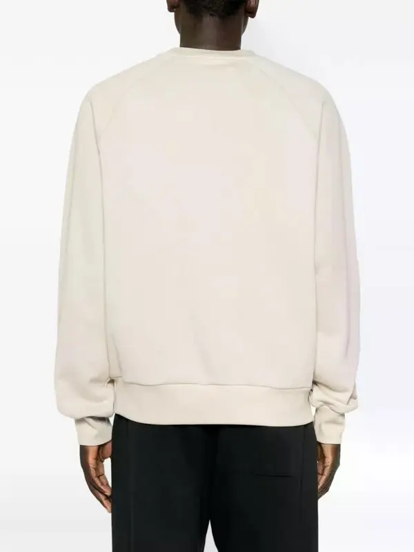 Moose Knuckles Logo Patch Raglan Sleeve Sweatshirt - Neutrals