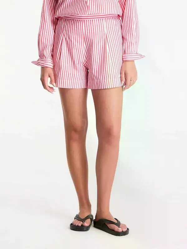 MC2 SAINT BARTH Striped Pleated Shorts